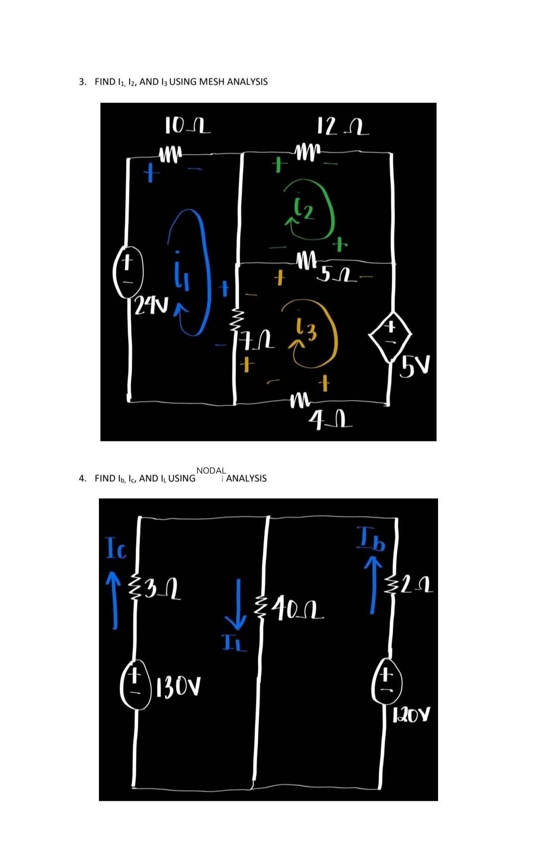 Solved 3 Find I I1i2 And I I 3 Using Mesh Analysis 4 8718
