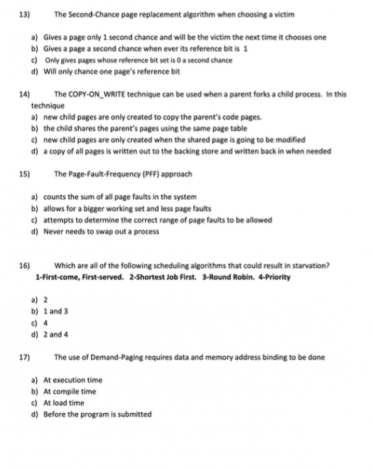 Solved 9) The Scheduling Criteria "Waiting Time" for a | Chegg.com