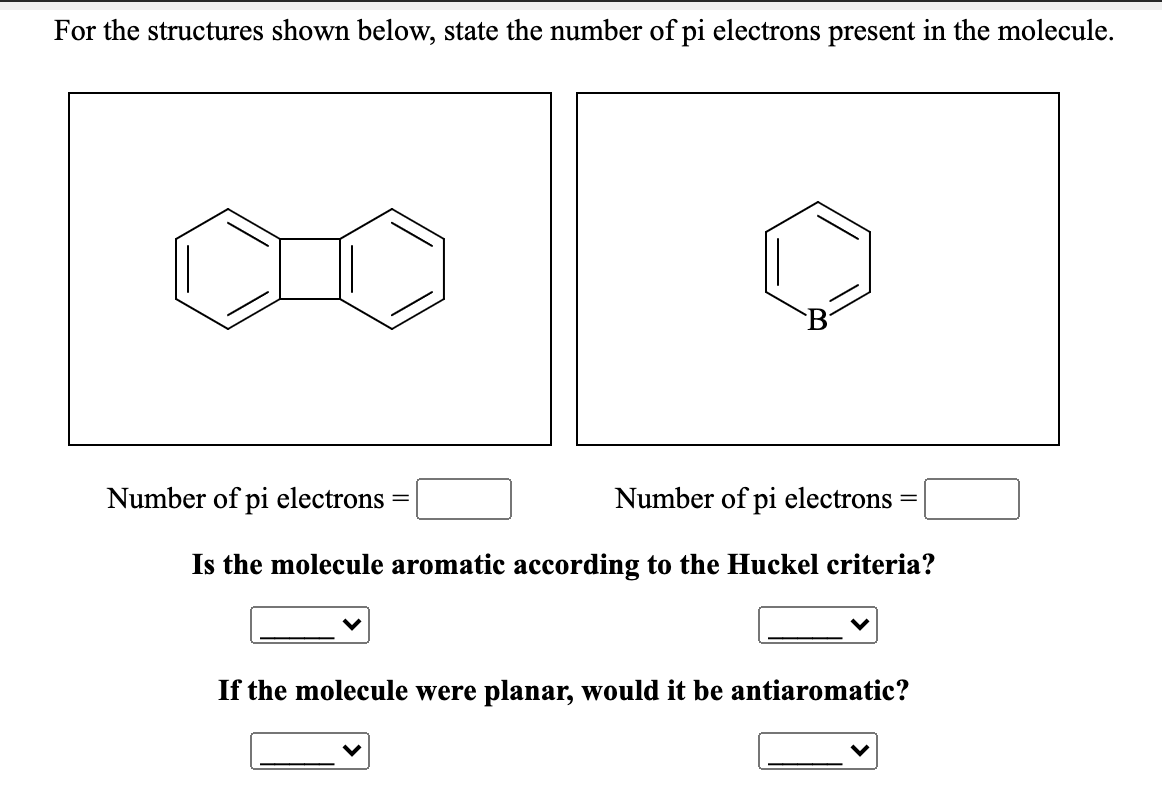 Solved For the structures shown below, state the number of | Chegg.com