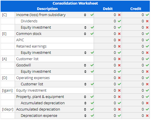 Solved Prepare consolidation spreadsheet for intercompany | Chegg.com