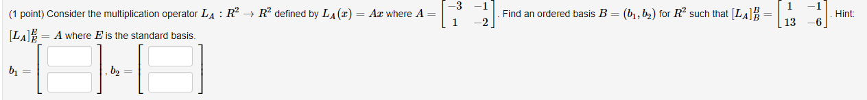 Solved (1 point) Consider the multiplication operator | Chegg.com