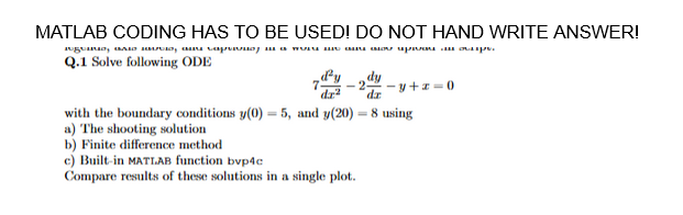 Solved Matlab Coding Has To Be Used Do Not Hand Write 8369