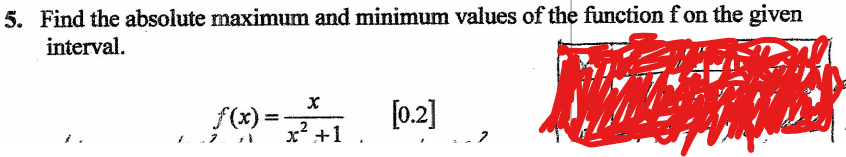Solved 5. Find the absolute maximum and minimum values of | Chegg.com