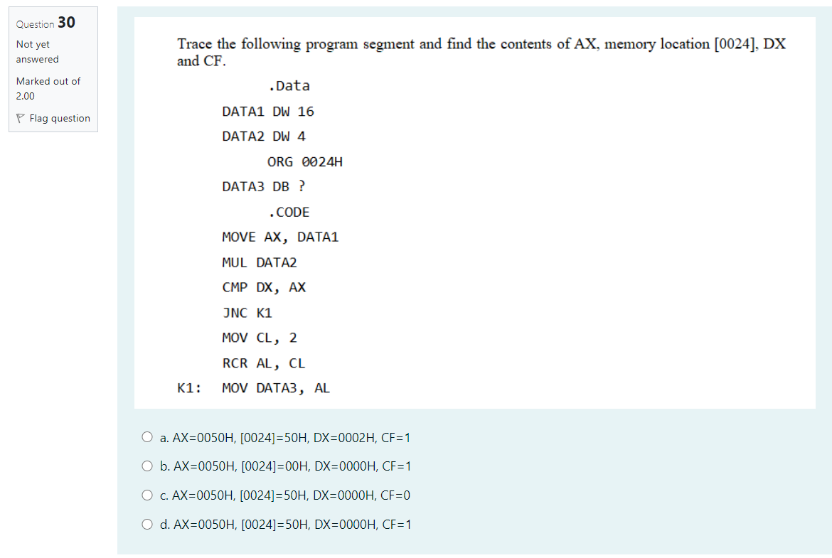 Solved Question 27 Not yet answered Design an 8086 based | Chegg.com