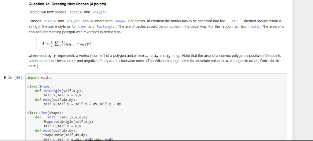 Solved Question 1a: Extending Geometric Shapes (2 points) | Chegg.com