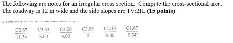 Solved The following are notes for an irregular cross | Chegg.com