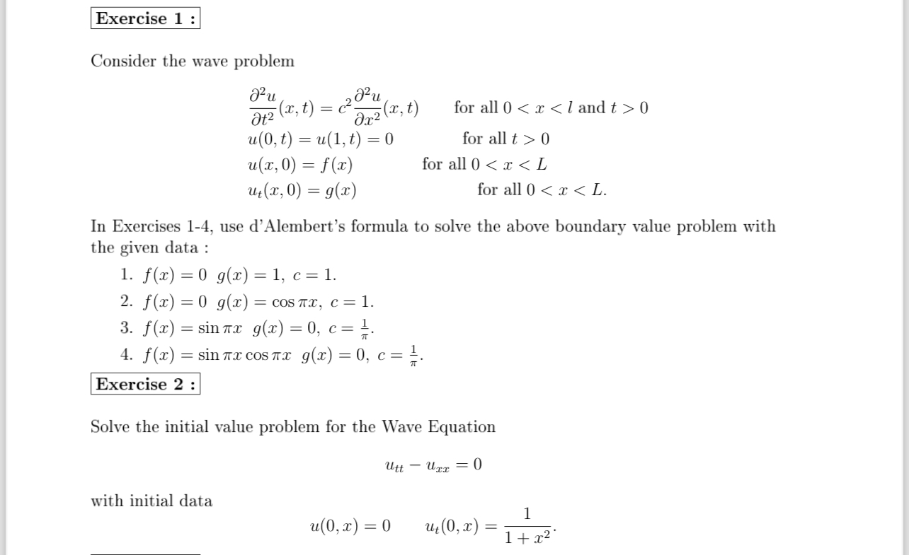 Solved Consider the wave problem | Chegg.com