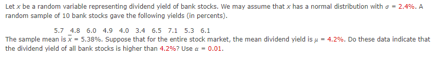 Solved Let x be a random variable representing dividend | Chegg.com