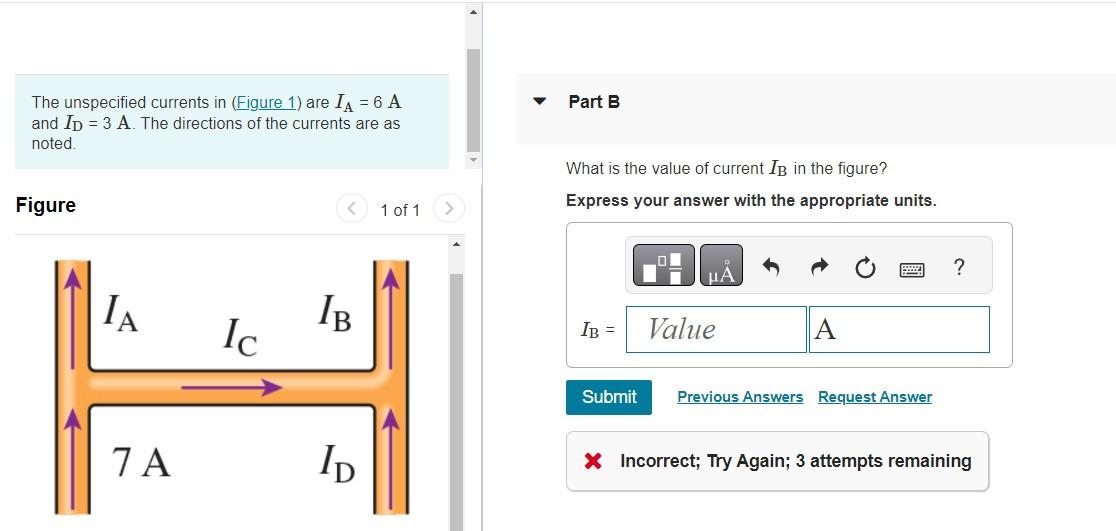 Solved The unspecified currents in and ID=3 A. The | Chegg.com