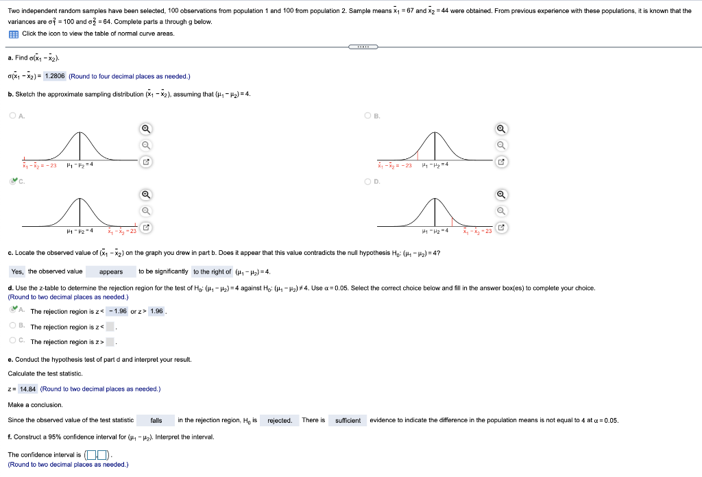 Solved Two independent random samples have been selected, | Chegg.com