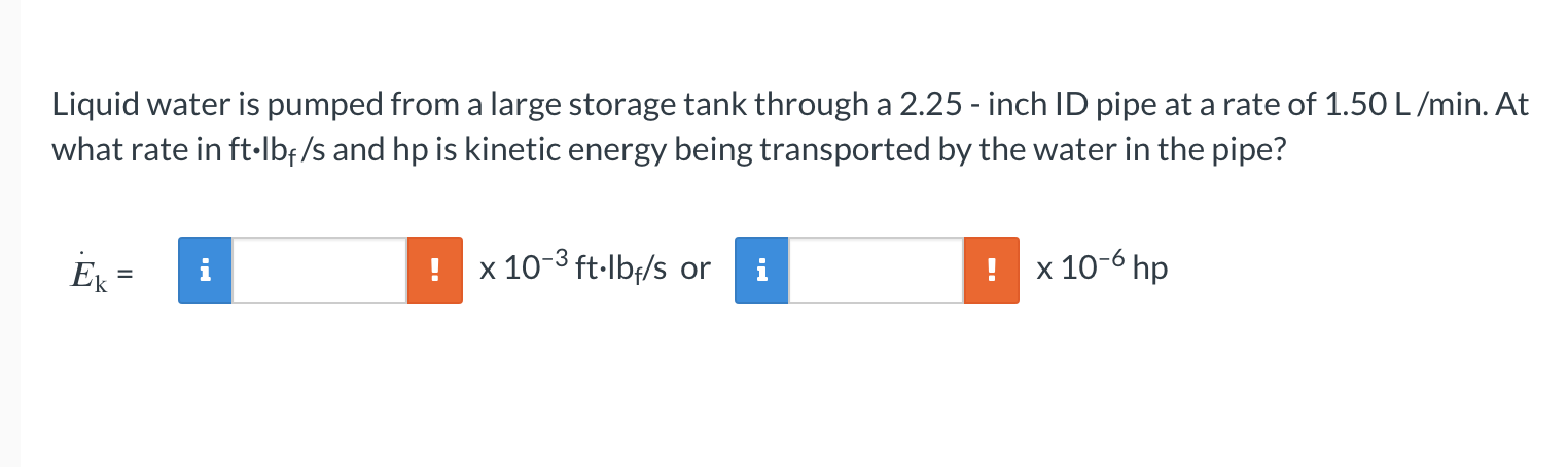 Solved Liquid water is pumped from a large storage tank | Chegg.com