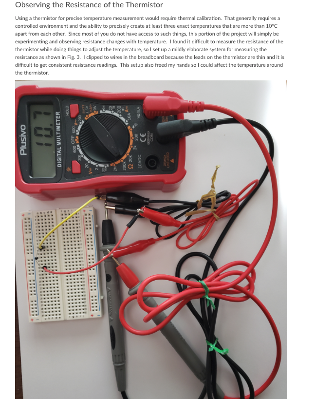 Observing the Resistance of the Thermistor Using a | Chegg.com