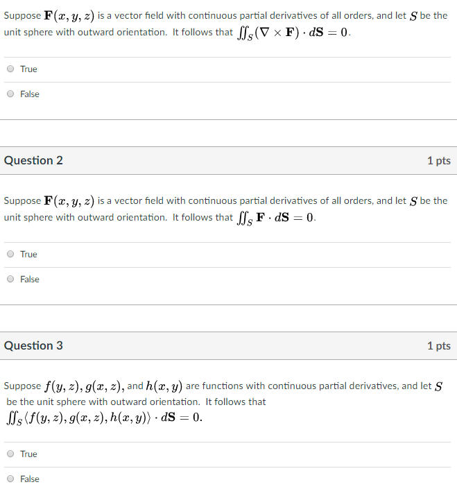 Solved Suppose F(x, y, z) is a vector field with continuous | Chegg.com