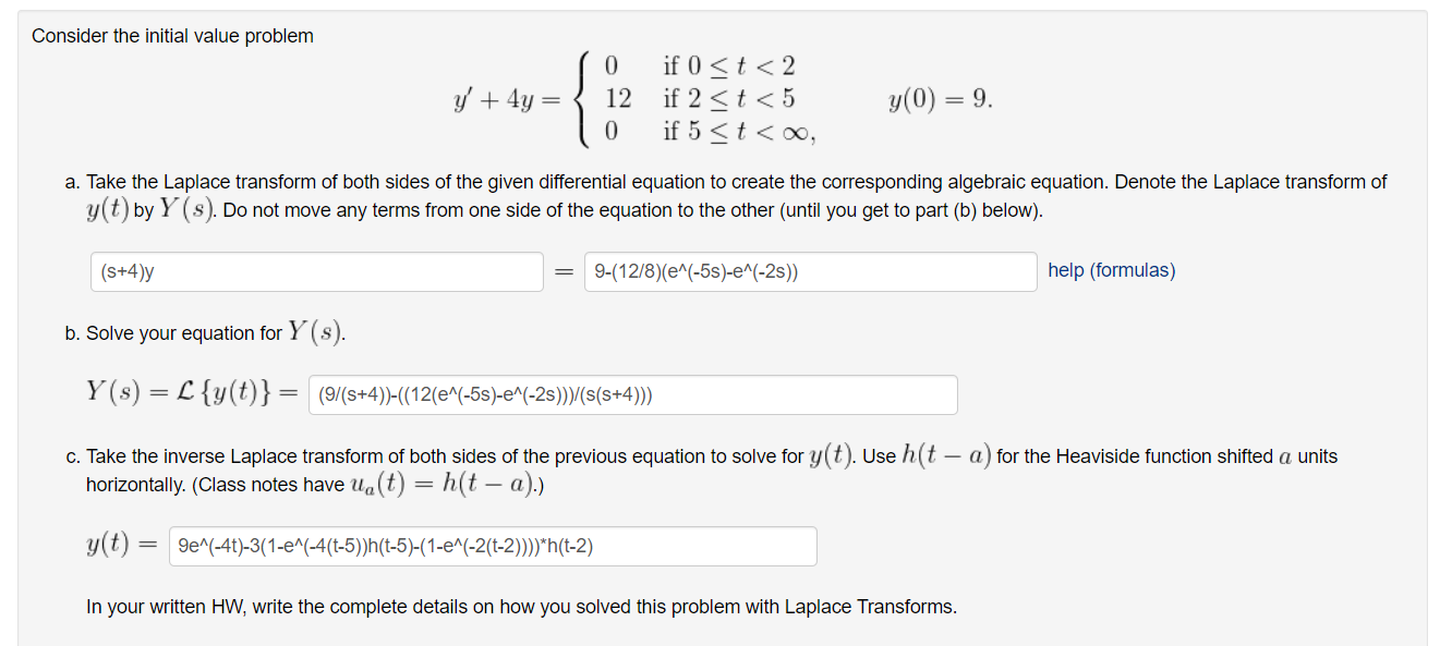 Solved Consider the initial value problem y + 4y { 0 12 0 if | Chegg.com