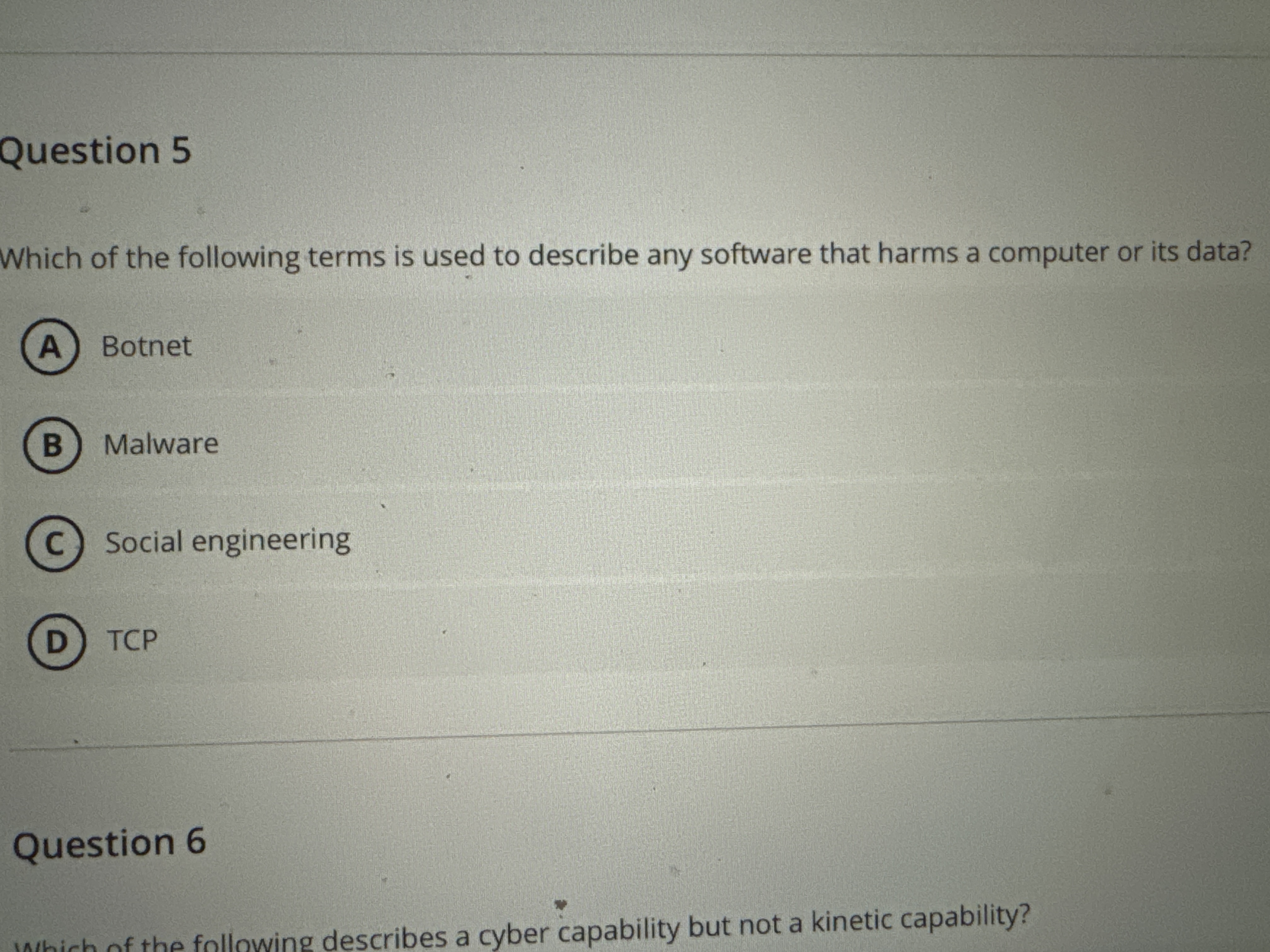 Solved Question 5Which of the following terms is used to | Chegg.com