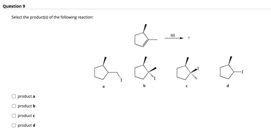Solved Consider the following hydrohalogenation reaction: CH | Chegg.com