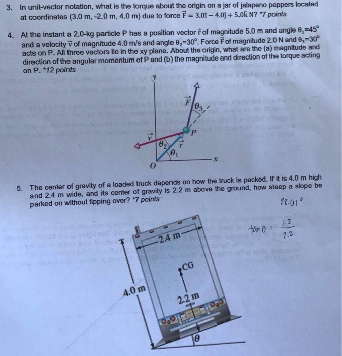 Solved In unit-vector notation, what is the torque about the | Chegg.com