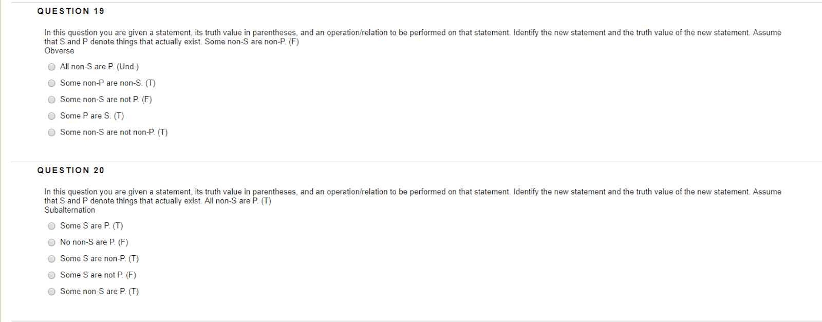 Solved QUESTION 16 For the syllogistic form, All Pare M. All | Chegg.com