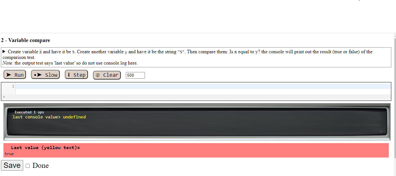 Solved 2 - Variable compare Create variable x and have it be | Chegg.com