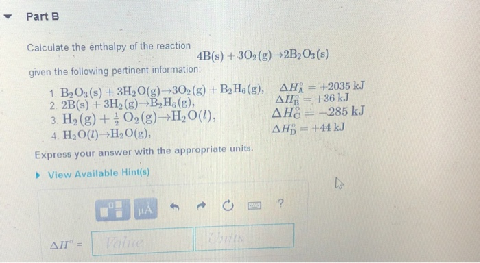 Solved PartA Calculate the enthalpy of the reaction 2NO(g) | Chegg.com