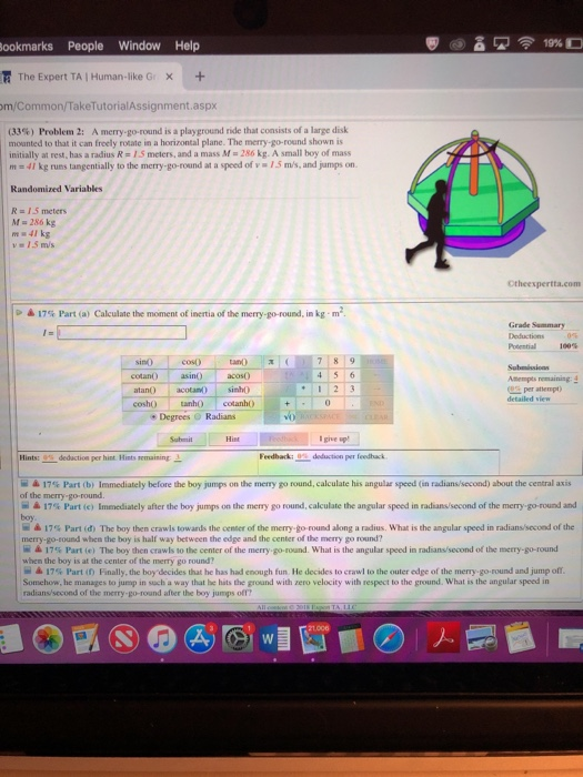 Solved ookmarks People Window Help ta The Expert TA I | Chegg.com