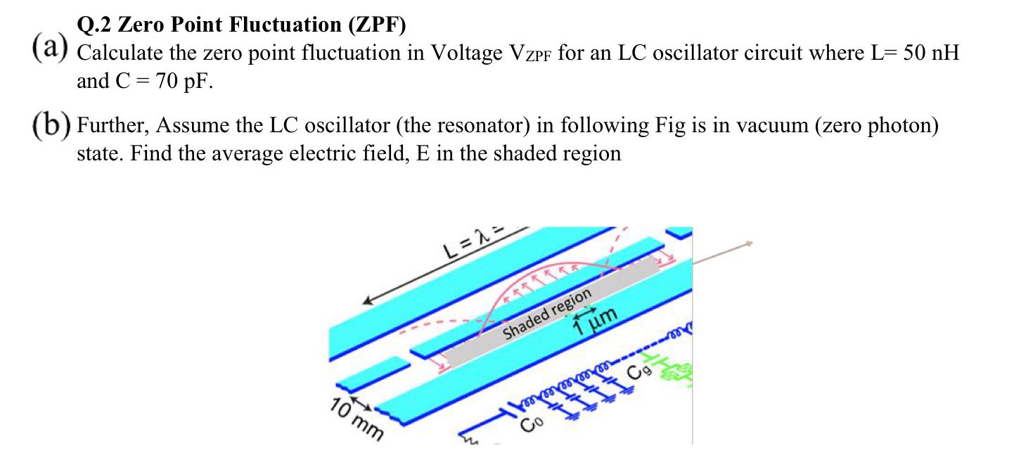 Solved Q.2 Zero Point Fluctuation (ZPF) (a) Calculate the | Chegg.com