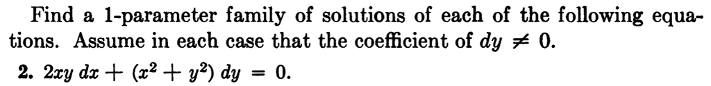 Solved Find a 1-parameter family of solutions of each of the | Chegg.com