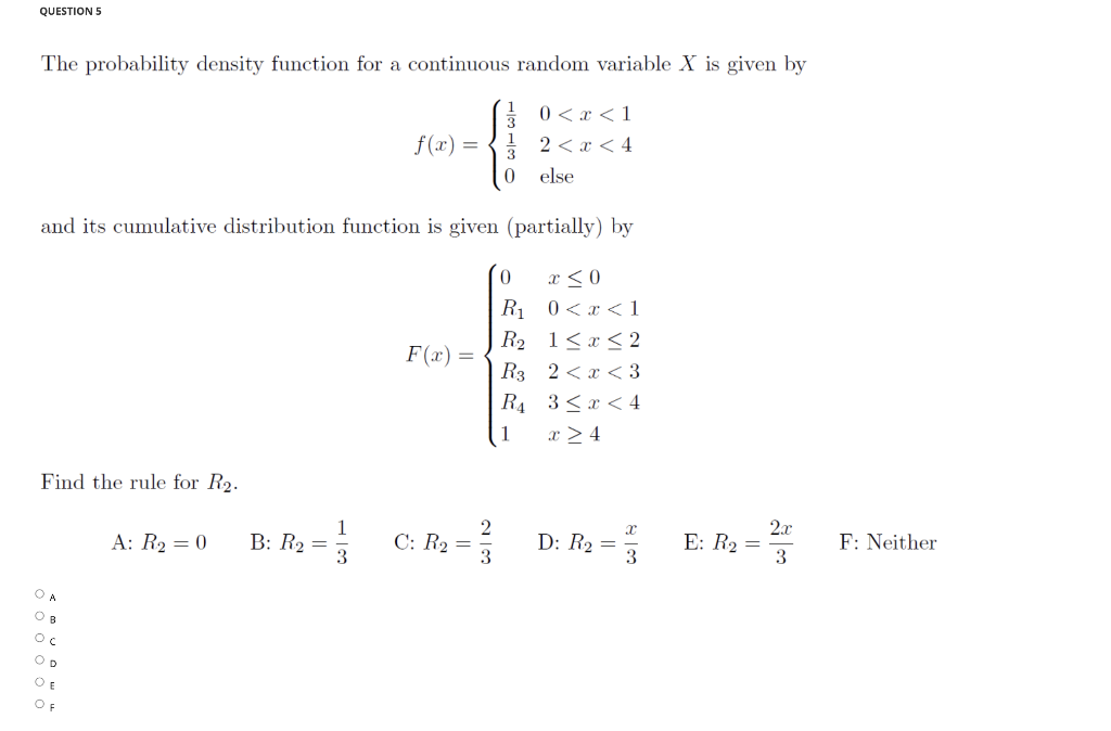 Solved The probability density function for a continuous | Chegg.com