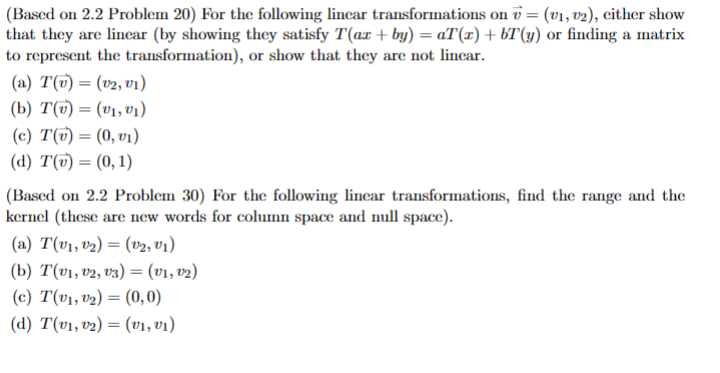 Solved (Based on 2.2 Problem 20) For the following linear | Chegg.com