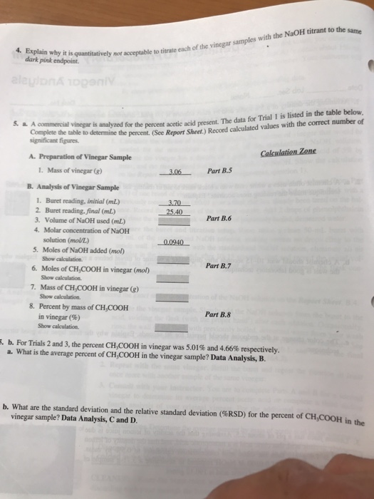 Solved les with the NaOH titrant to the same each of the | Chegg.com