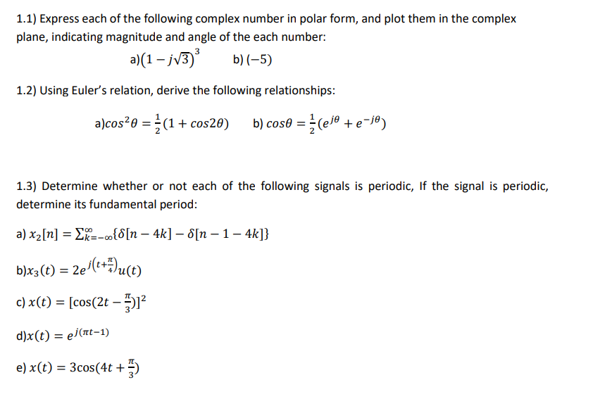 Solved This is my Signals and Systems Homework. Can you | Chegg.com