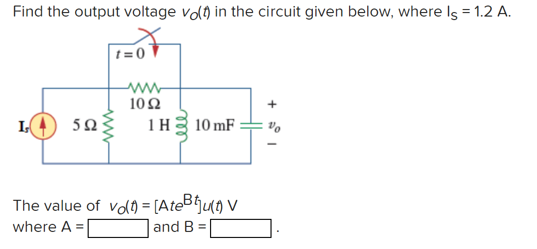 Solved Find the output voltage \\( v_{O}(t) \\) in the | Chegg.com