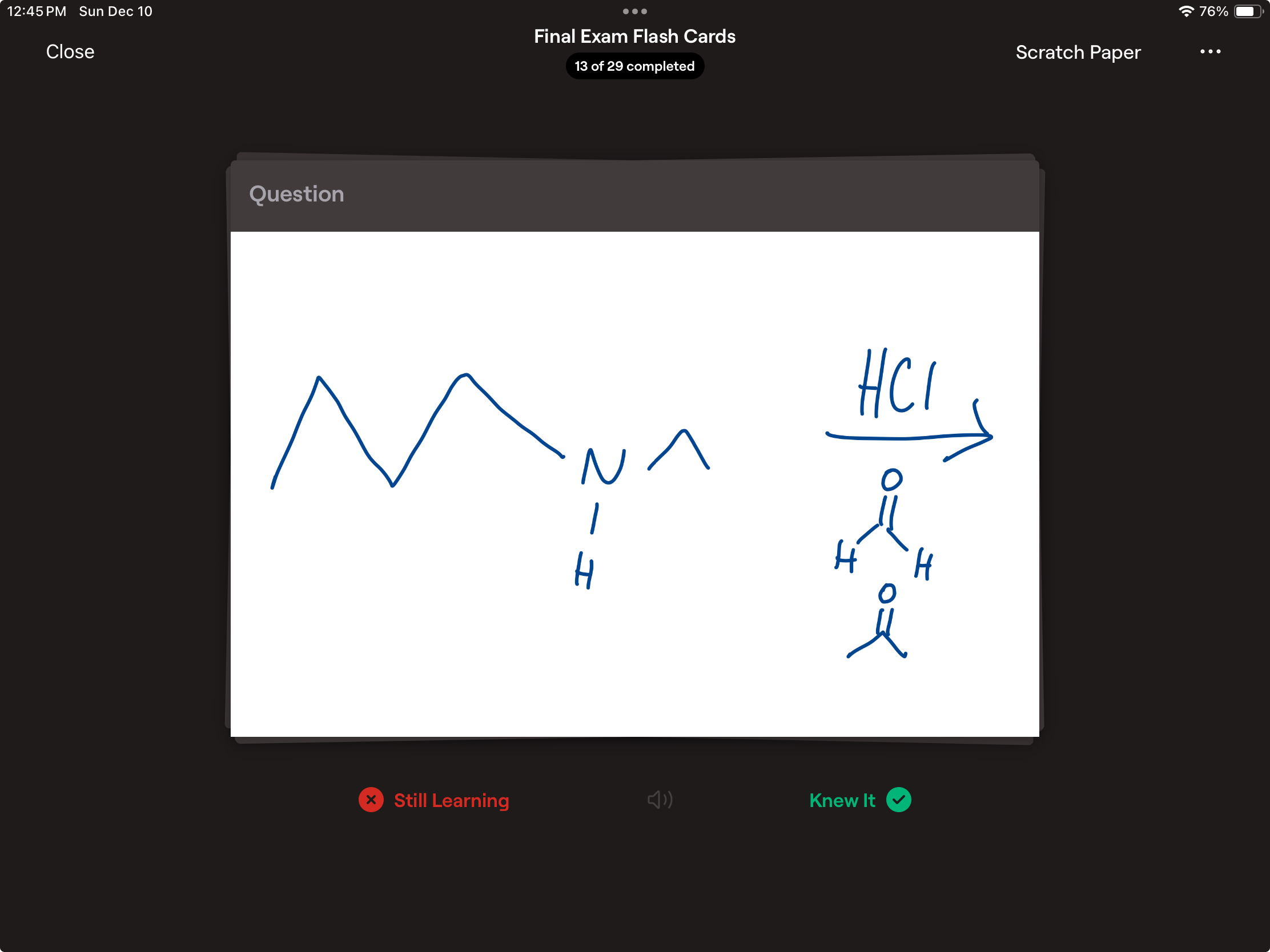 Solved 12:45 PM Sun Dec 10 Final Exam Flash Cards Close 13 | Chegg.com