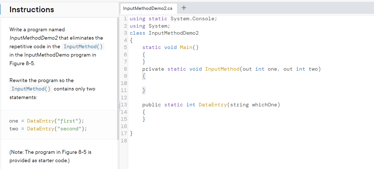 Solved (Note: The program in Figure 8−5 is provided as | Chegg.com
