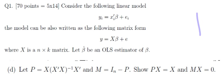 Solved Q1. [70 points = 5x14] Consider the following linear | Chegg.com