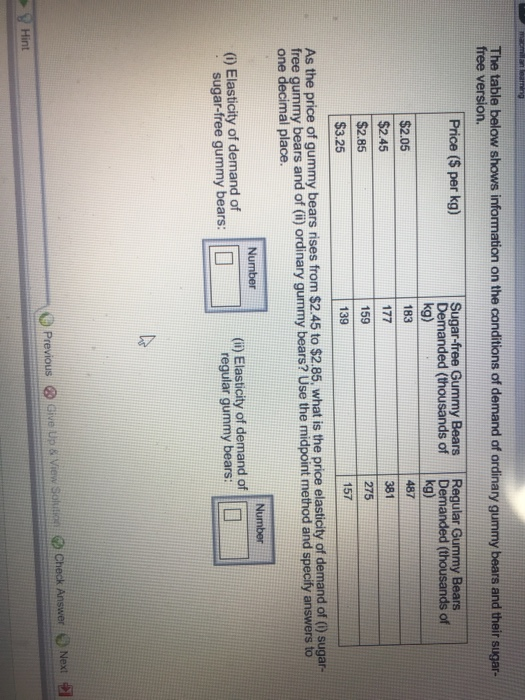 Solved The table below shows information on the conditions | Chegg.com