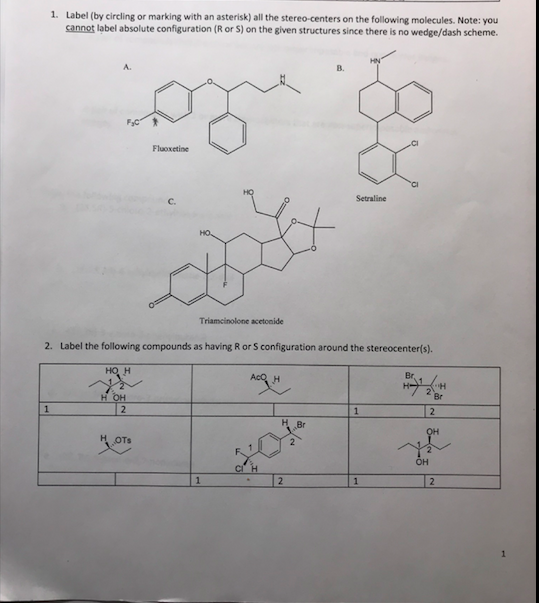 Solved 1. Label (by circling or marking with an asterisk) | Chegg.com