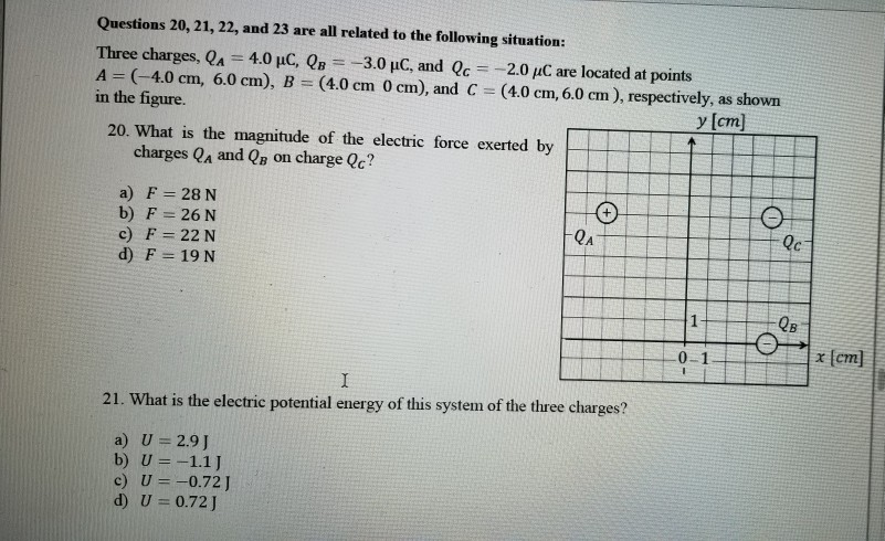 Solved Questions 20, 21, 22, and 23 are all related to the | Chegg.com