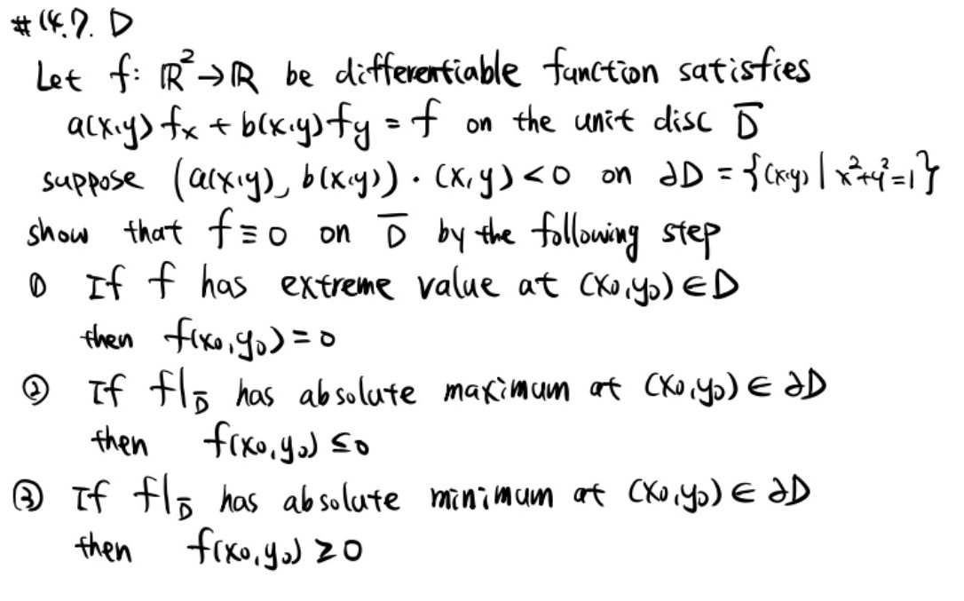 Solved Let f:R2→R be differentiable fanction satisfies | Chegg.com