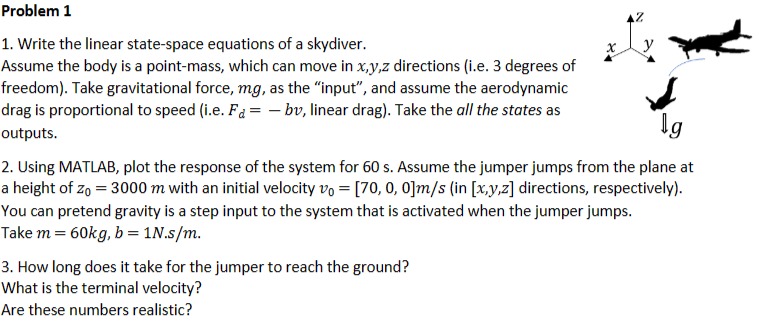 Solved Problem 1Write the linear state-space equations of a | Chegg.com