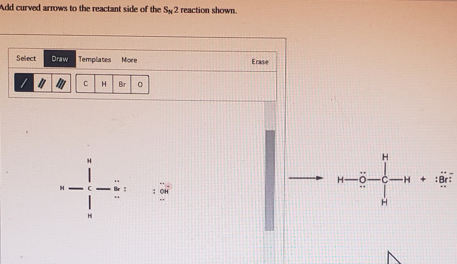 Solved Add curved arrows to the reactant side id the SN2 | Chegg.com