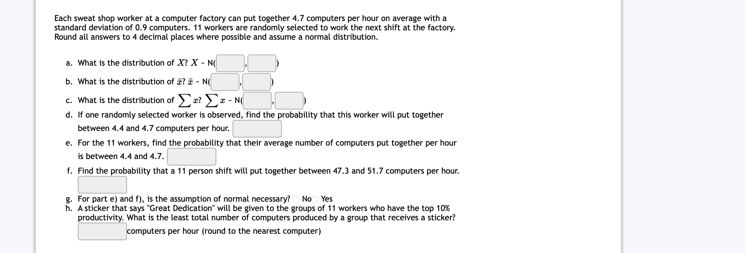 Solved Each sweat shop worker at a computer factory can put | Chegg.com