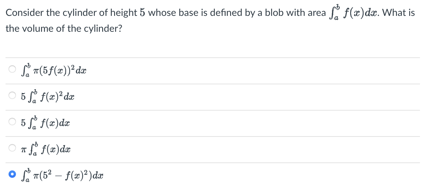Solved Consider the cylinder of height 5 whose base is | Chegg.com