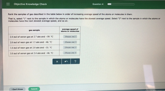 Solved Objective Knowledge Check Question 4 Rank the samples | Chegg.com