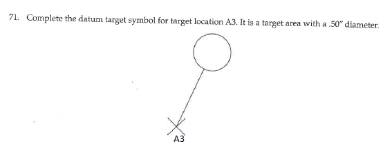 Solved 71. Complete the datum target symbol for target | Chegg.com
