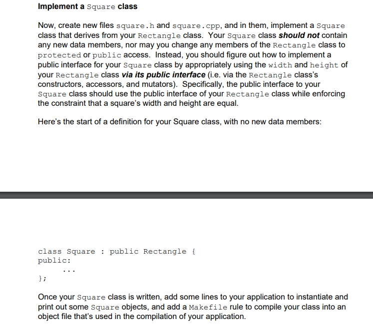 Solved Using Inheritance We're going to work with shapes in | Chegg.com
