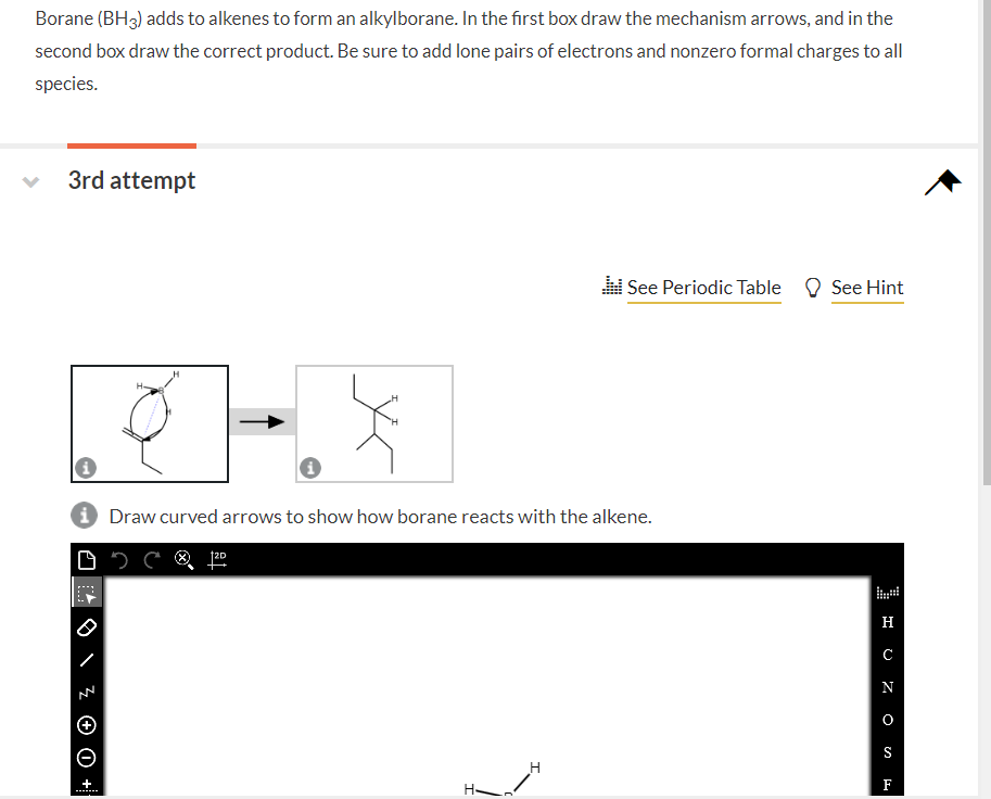 Solved Borane (BH3) adds to alkenes to form an alkylborane. | Chegg.com