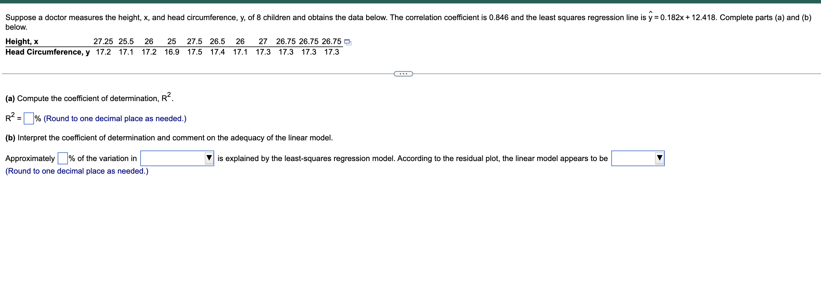Solved below. (a) Compute the coefficient of determination, | Chegg.com