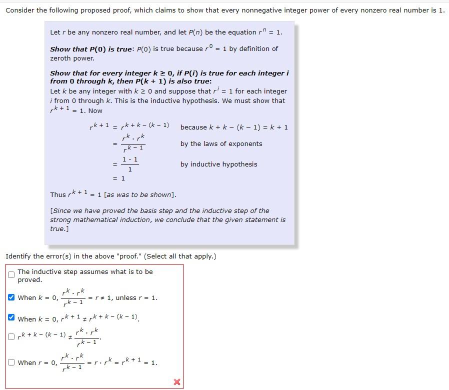 Solved Let r be any nonzero real number, and let P(n) be the | Chegg.com