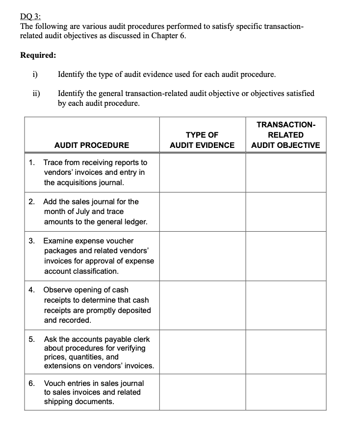 Solved DQ 1: The following are various management assertions | Chegg.com